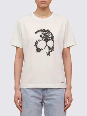Alexander McQueen T-Shirt MCQUEEN Femme couleur Blanc