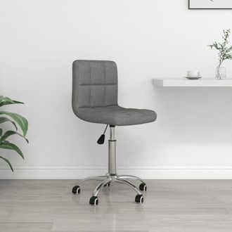 vidaXL Chaise pivotante de bureau Gris clair Tissu Vidaxl