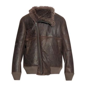 Rick Owens Homme, Vestes, Brun, Taille: L Manteau en peau lainée Hollywood