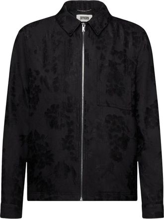 Drykorn Overshirt mit changierender Struktur und Zip in