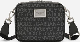 Dolce & Gabbana Umhängetasche Aus Beschichtetem Jacquard - Mann Schultertasche Mehrfarbig Stoff Onesize