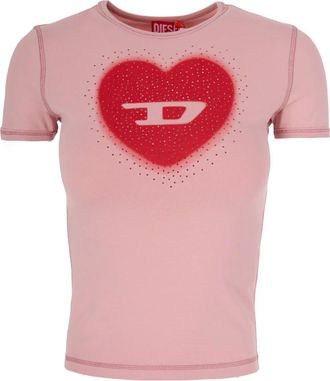 Diesel Femme, Tops, Rose, Taille: 38 FR T-Chemises