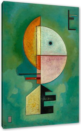Pixxprint Wassily Kandinsky - Empor, Größe: 100x70cm, Leinwandbild, fertig gespannt, Wandbild, Dekoration, Kunstdruck, kein Poster
