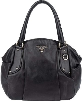 Prada Crossbody Bags - Prada Classic Black Leather Handbag - Gr. unisize - in Schwarz - f&uuml;r Damen