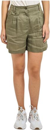 Pennyblack Femme, Shorts, Vert, Taille: 40 FR Linen Shorts