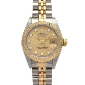 Rolex Pre-owned Datejust Acier inoxydable Or jaune Automatique - Femme - Pre-owned - Jaune - Taille: ONE Size