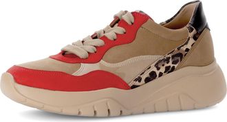 Gabor Damen Low-Top Sneaker, Frauen Sneaker,einlege-Sohlen,Soft-Move,daempfung,Best-Fitting,gesund,elastisch,Cherry,fire/nut Kombi,37.5 EU / 4.5 UK