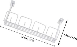 Supvox Kabelmanagement Ablagekorb unter Schreibtisch Graues PP Drahtgitter H&auml;ngefach ohne Bohren Platzsparender Organizer f&uuml;r B&uuml;ro und Zuhause