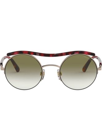 Giorgio Armani round frame sunglasses - M&eacute;tallis&eacute;
