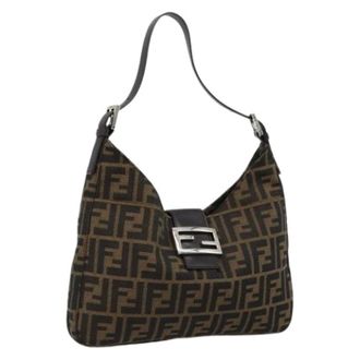 Fendi Pre-owned Sac bandouli&egrave;re en toile Zucca - Femme - Pre-owned - Brun - Taille: ONE Size
