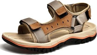 Generic Sandales décontractées pour Homme en Cuir Léger Style Mules avec Bout Fermé Plates, fermées larrière, Ouvertes sur Le côté et Activités Plein air Rand