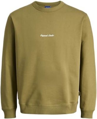 Jack & Jones Jornorrebro EMB Sweat Crew Noos, Vert Olive, L Homme