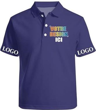 Generic Personnalisable Polo Concevez Votre Propre Logo Texte Photo Personnalisé pour Polos Femme Homme Golf Tshirt Vêtements De Bricolage, Chemise De Travail