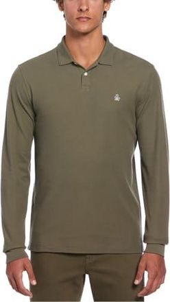 Original Penguin Polo Ls PIQ pour homme, olive, XXL