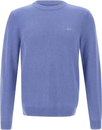 Sun 68 pull à détails brodés - Bleu