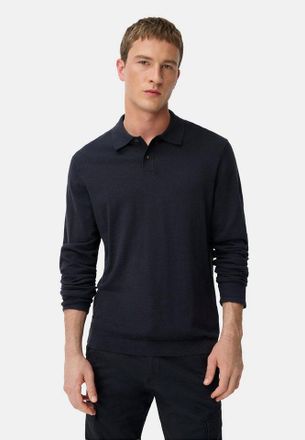 Camel Active Poloshirt aus reiner Baumwolle Langarm Polo Shirts_Langarm-Poloshirt