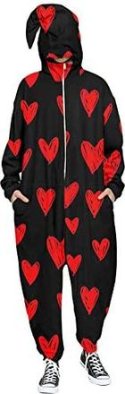 Generic Pyjama Hommes en Polaire, Ensemble De Pyjamas en Polaire Grenouillère Adulte en Pilou 2024 Manche Longue Capuche, Ensemble de Pyjama Chaud en Daim Sim