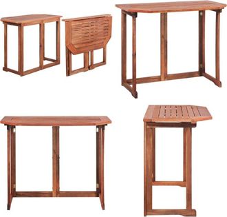 vidaXL Bistrotisch 90x50x75 cm Akazie Massivholz - Terrassentisch - Gartenm&ouml;bel - Holztisch - Akazienholz - Klapptisch - Home & Living