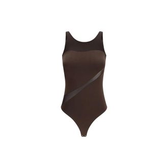 Wolford Femme, Tops, Brun, Taille: 38 FR Body en Polyamide &agrave; Design &Eacute;pur&eacute;