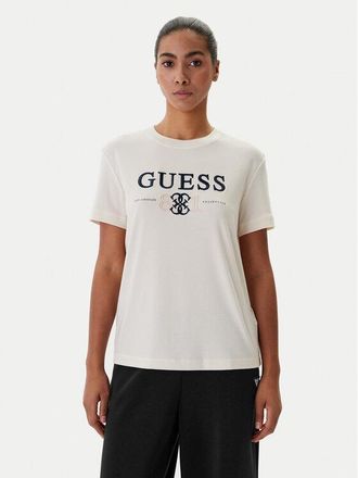 Guess T-Shirt V6RI13 KD772 &Eacute;cru Regular Fit