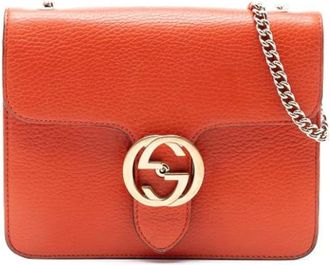 Gucci Sac bandouli&egrave;re vintage doccasion - Femme - Pre-owned - Orange - Taille: ONE Size