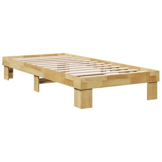 vidaXL Cadre de lit sans matelas 75x190 cm bois massif de chêne Vidaxl