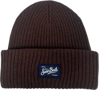 MC2 Saint Barth Femme, Accessoires, Brun, Taille: ONE Size Ribbed Beanie