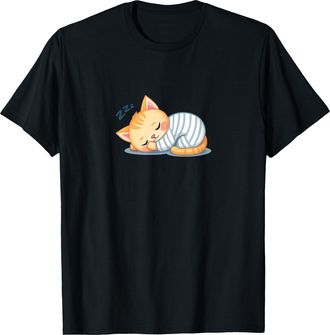 Mapanoli Design Schlafanzug, s&uuml;&szlig;e Katze, Gute Nacht T-Shirt