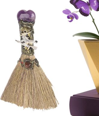 Generic Witches Broom - Mini-Kristallenergie Weste f&uuml;r Hexenalter, Reinigung und spirituelle Heilung Werkzeug | perfekte Halloween Wohnkultur f&uuml;r Studentenwoh