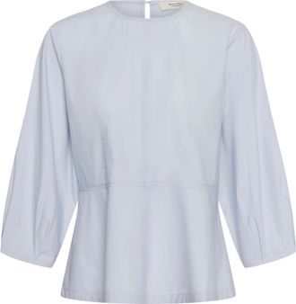 Part Two Blouse Chinette - Femme - Blouses et Chemises - Bleu - Taille: 40 FR