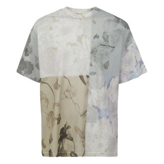 Maison Margiela Homme, Tops, Gris, Taille: L Patchwork T-shirt