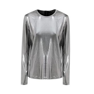 Tom Ford Silber Metallic Langarm Top - - Tops - Damen - Grau - 3XS