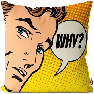Void Watches Why? Comic Pop Art Kissenbezug Kissenhülle Sofakissen Kissen Deko Outdoor-Kissen Dekokissen, Kissen Größe:40 x 40 cm