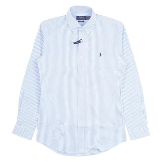 Polo Ralph Lauren Homme, Chemises, Bleu, Taille: XL Chemise &agrave; Manches Longues Ray&eacute;e