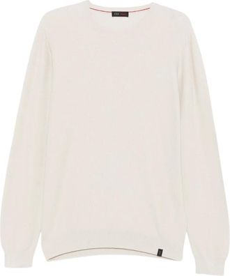 Fay Homme, Pulls, Beige, Taille: XL Tricot &agrave; col rond