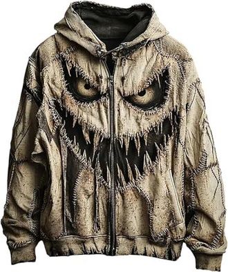 Generic Sweat à capuche en polaire pour homme - Manteau moelleux confortable - Couleur unie - Col rond - Sweat ample à manches longues - Chemisier ample pour 