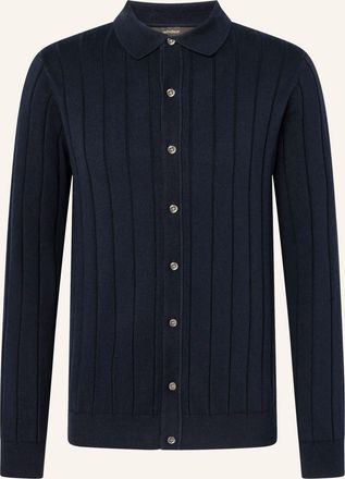 Windsor Windsor. Strickhemd Cashmilo Slim Fit blau