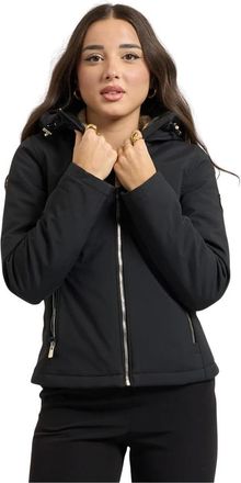 Yes-Zee YES Zee, Femme, Vestes, Noir, Taille: 36 FR Tech Sweat &agrave; capuche