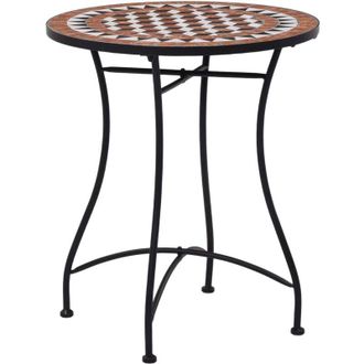 vidaXL Bistrotisch Mosaik Keramik Braun 60 cm Vidaxl
