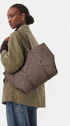 Calvin Klein Handtasche Woven Sueded Carryall LV04F3695G Braun