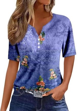 Generic T-shirt d&eacute;t&eacute; &agrave; manches courtes pour femme - Coupe ample - D&eacute;contract&eacute; - T-shirt d&eacute;t&eacute; - Haut de baseball - Pour femme et adolescente, lilas, M