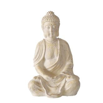 Boltze Dekofigur Buddha Lyno Kunstharz H&ouml;he 31 cm beige