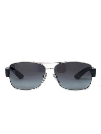 Prada Sonnenbrille mit Logo - Silber