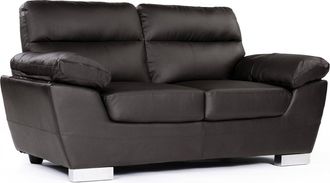 Habitat et Jardin Ledersofa aus rekonstituiertem Leder und PVC Dallas - 169 x 88 x 90 cm - 2-Sitzer - Schokolade