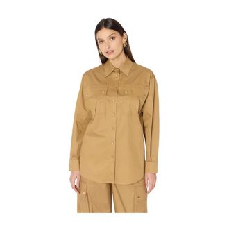 BERENICE Gerades Clota Hemd aus Kamel-Popeline - - Blouses & Shirts - Damen - Braun - M