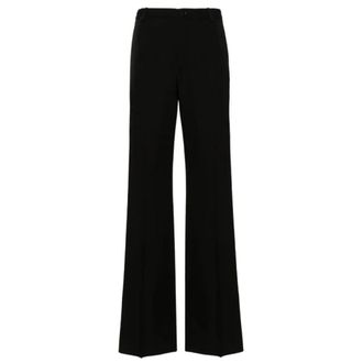 Balenciaga Schwarze Wollhose mit geradem Bein - - Trousers - Damen - Schwarzk - XS