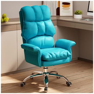 Generic Moderner, Um 360&deg; Drehbarer Home-Office-Stuhl Mit Verstellbarer H&ouml;he Und Neigbarer R&uuml;ckenlehne(Blue)