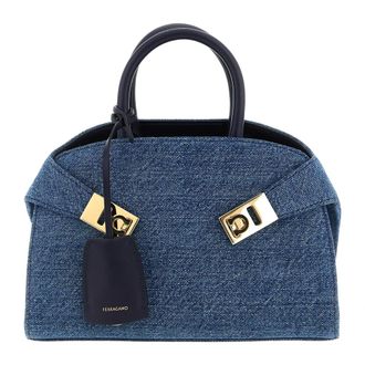 Ferragamo Femme, Sacs, Bleu, Taille: ONE Size Hug (Xs)