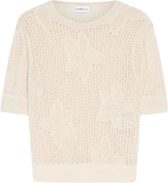 Marella Femme, Pulls, Beige, Taille: 40 FR Tricot &agrave; col rond