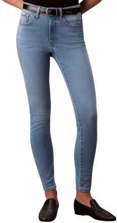 Calvin Klein Damen Jeans Hose Skinny Light Cape Mid Rise, Blau (Light Cape), 29W/30L